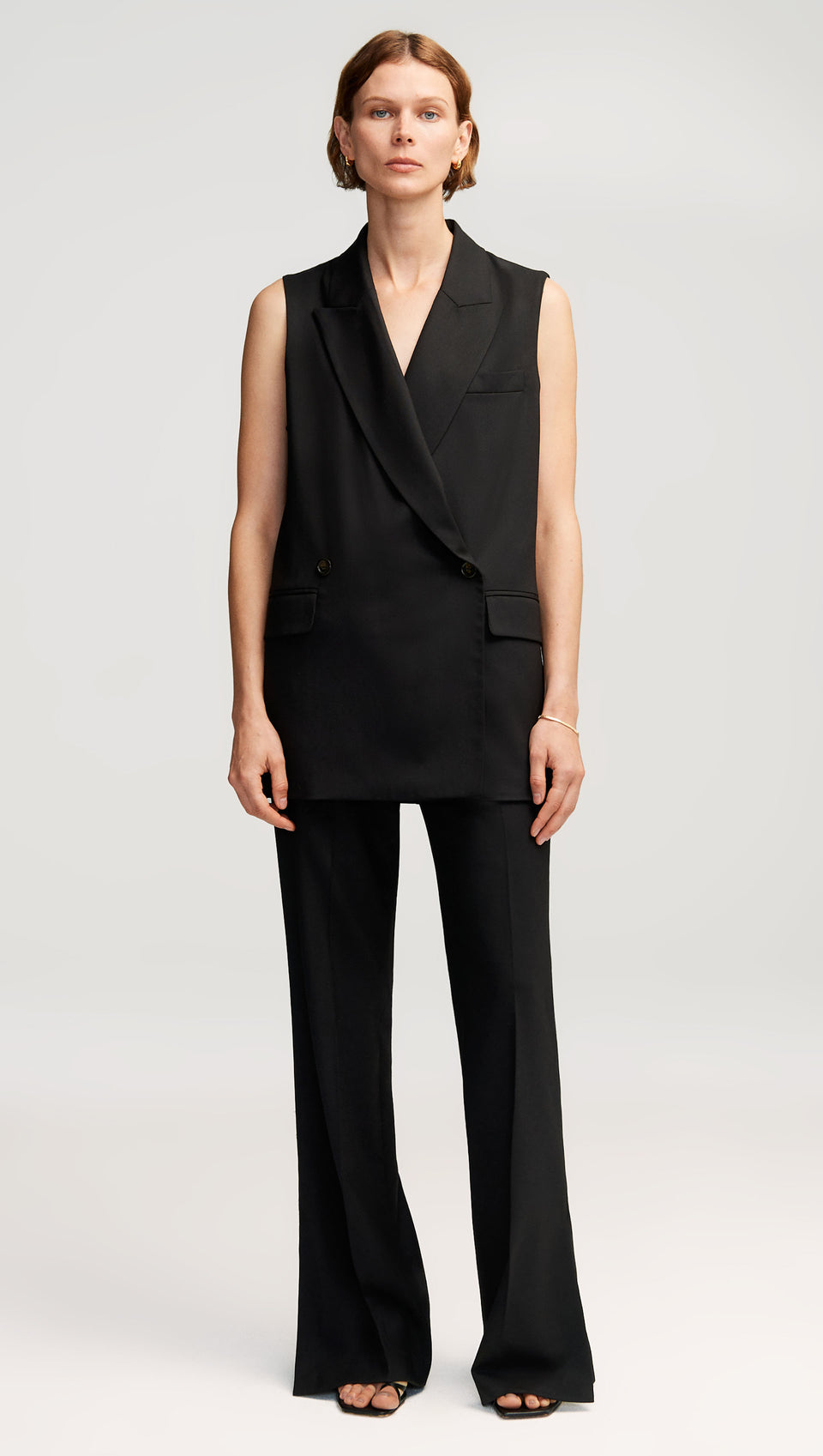 Belted Vest in Seasonless Wool | Women's Tops | Argent