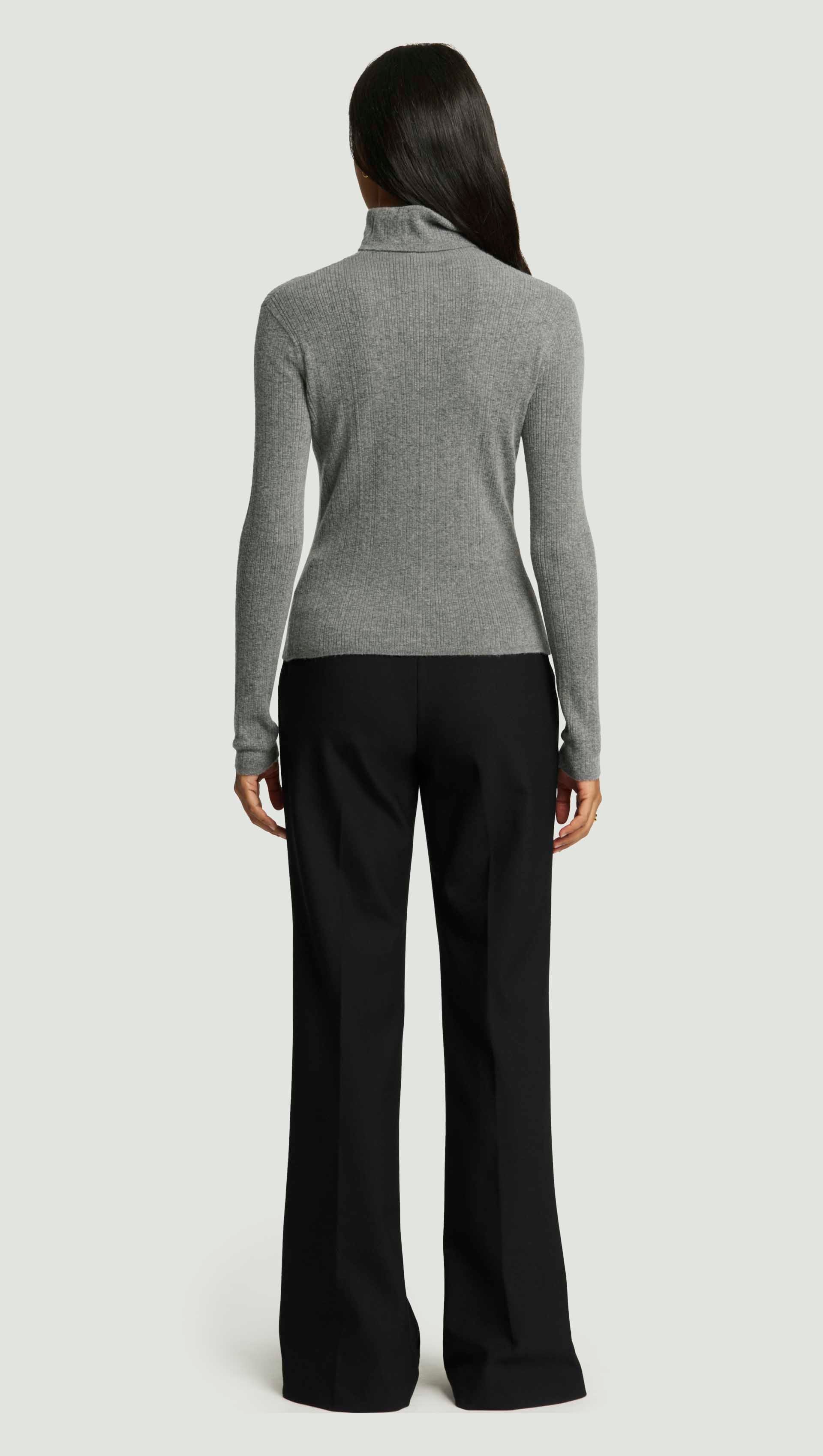 Rolled Neck Sweater in Nylon Wool | Women's Sweaters | Argent
