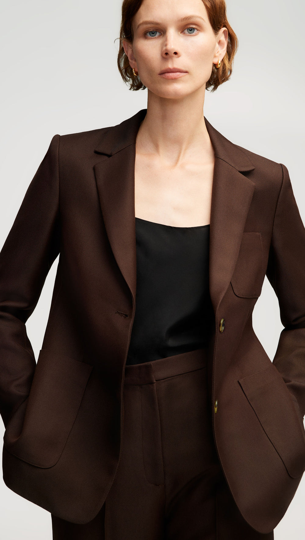 Weekend Blazer in Structured Viscose Twill | Women's Blazers | Argent