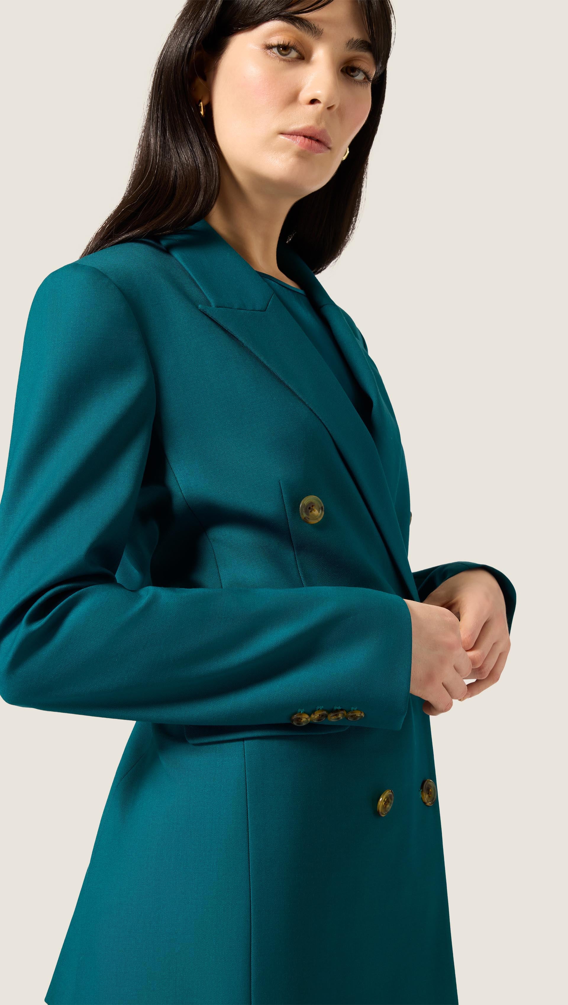 Double-Breasted Blazer in Seasonless Wool | Women's Blazers | Argent
