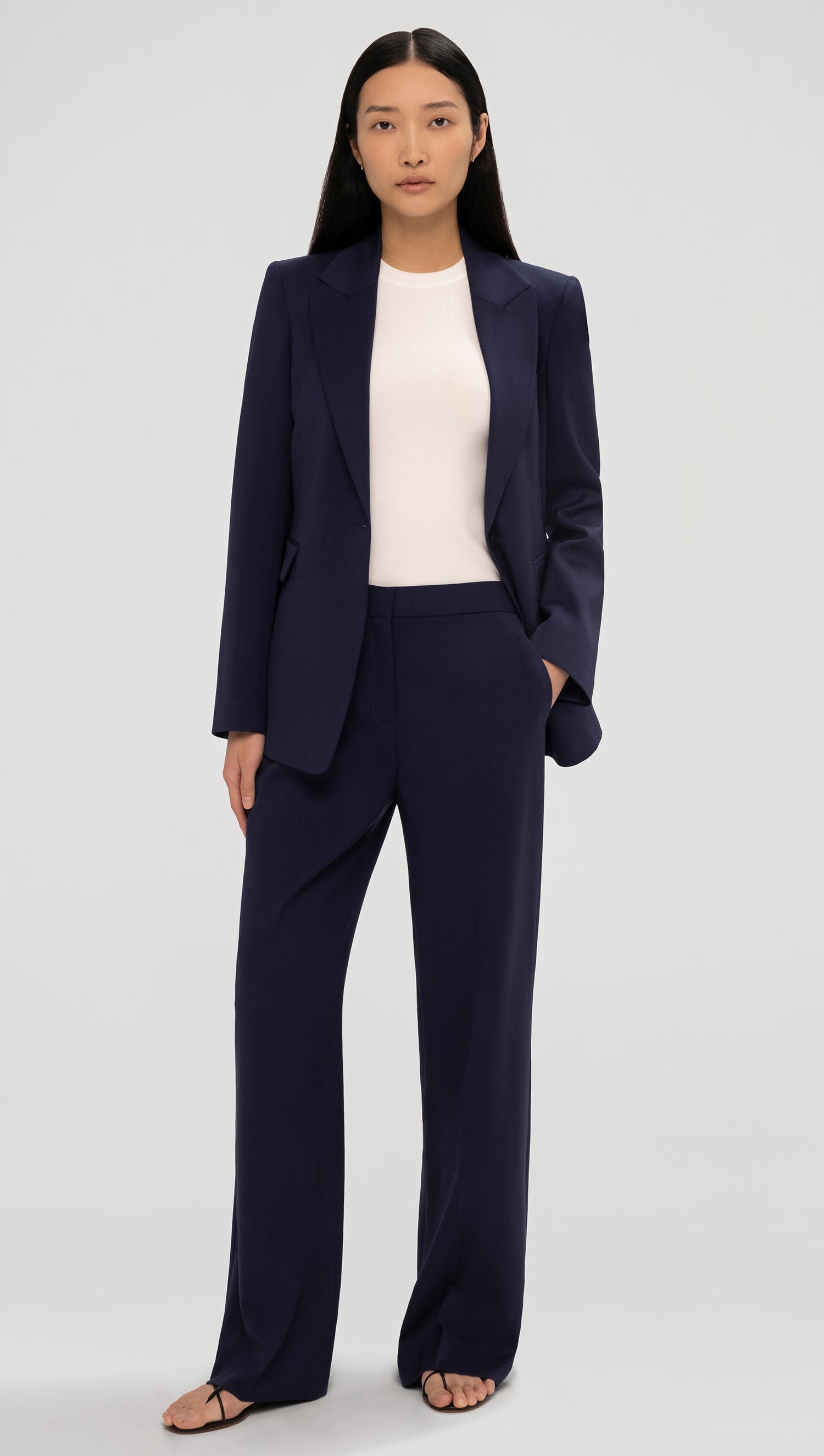 Single Button Blazer in Seasonless Wool | Women's Blazers | Argent