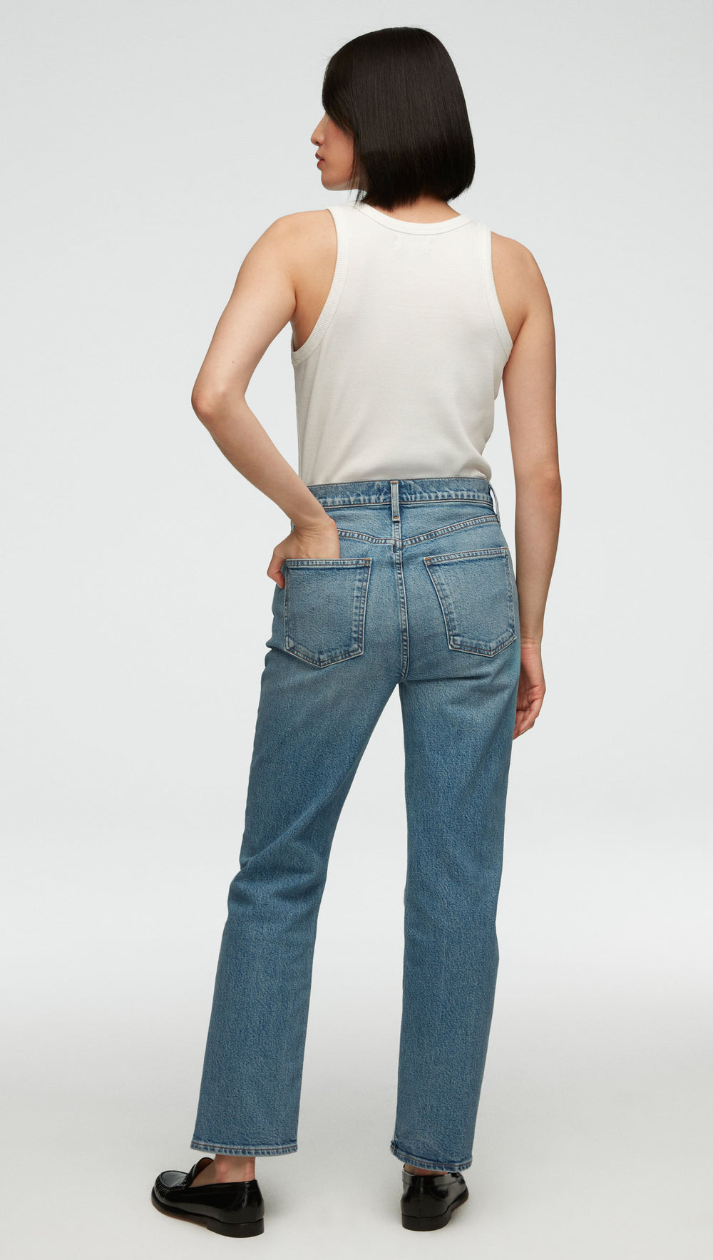 AGOLDE x High Rise Stovepipe | Women's Denim | Argent